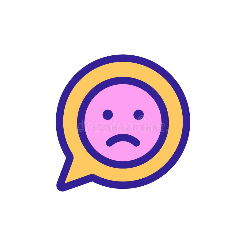 Sad Message Icon Vector. Isolated Contour Symbol Illustration Stock ...