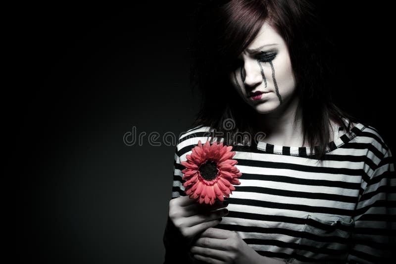Sad mime stock image. Image of actress, clown, emotion - 18546317