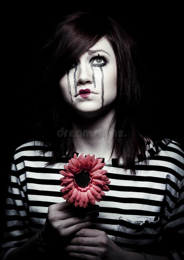 Sad mime stock image. Image of actress, clown, emotion - 18546317