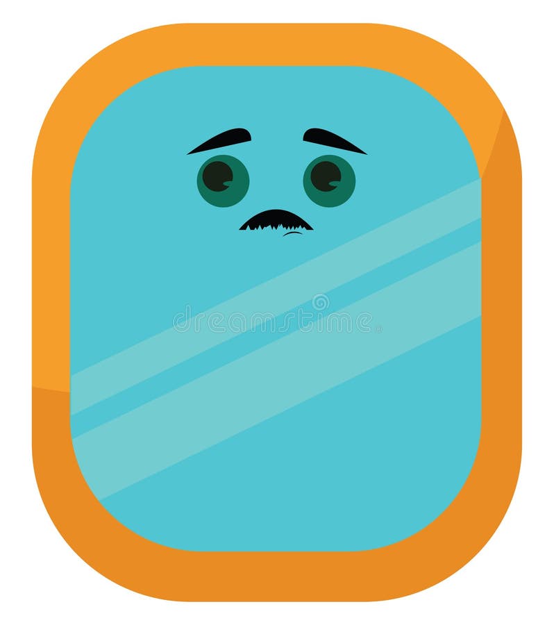 Sad Mirror, Illustration, Vector Stock Vector - Illustration of people ...
