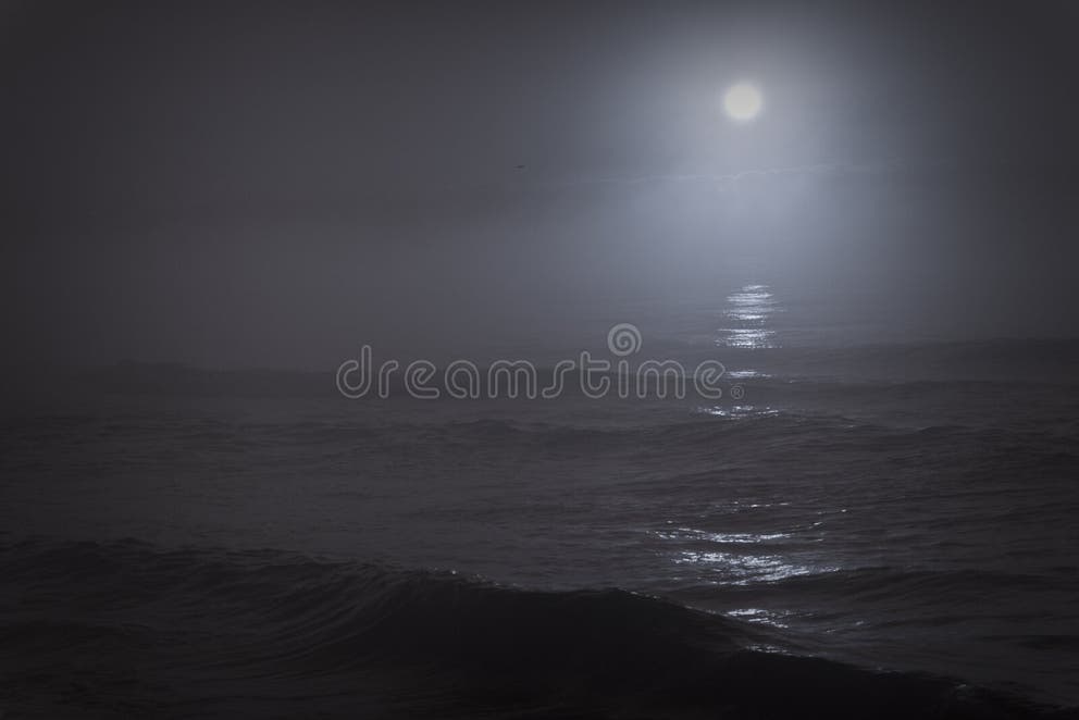 Sad moon stock image. Image of wave, sunrise, light, shadows - 16153235