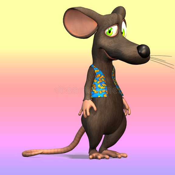 Sad mouse character stock illustration. Illustration of dejected - 3437933