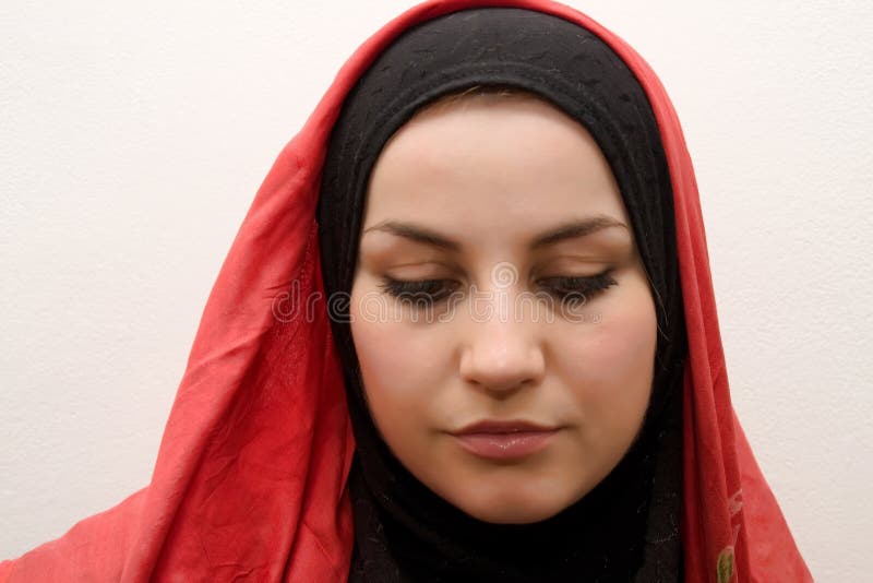 Sad muslim woman stock photo. Image of thinking, islamic - 13257570