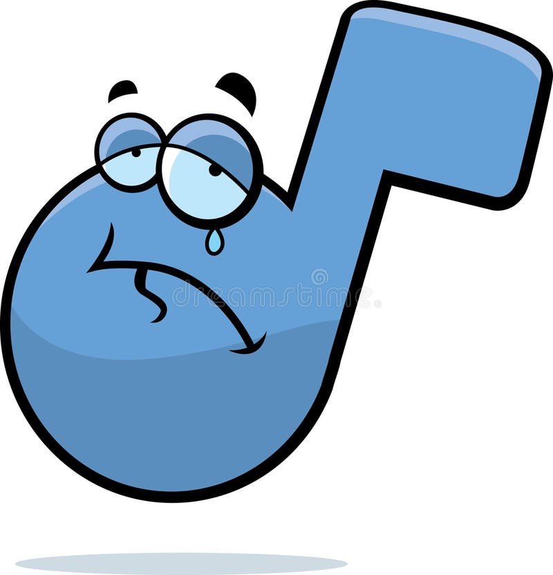 Sad Note stock vector. Illustration of crying, cartoon - 13218449