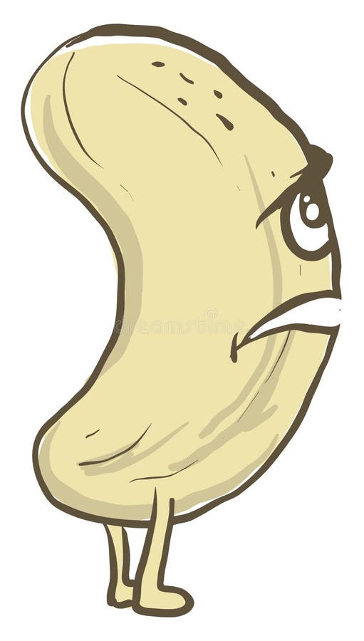 Sad Nut, Illustration, Vector Stock Vector - Illustration of drawing ...