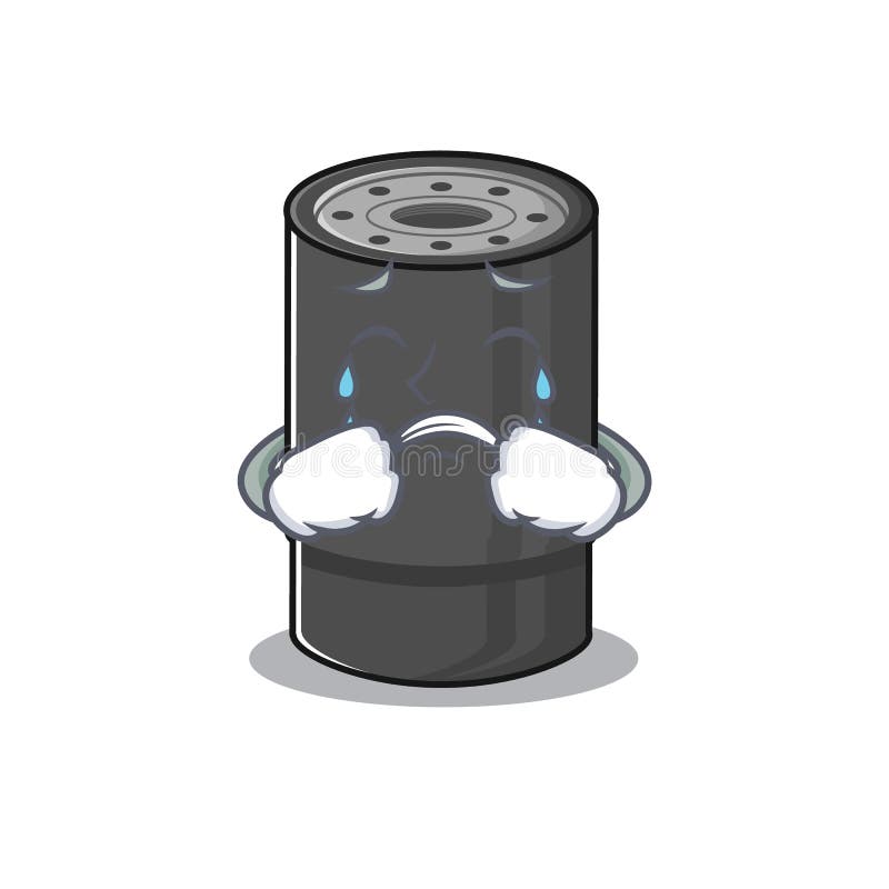 Sad of Oil Filter Cartoon Mascot Style Stock Vector - Illustration of ...