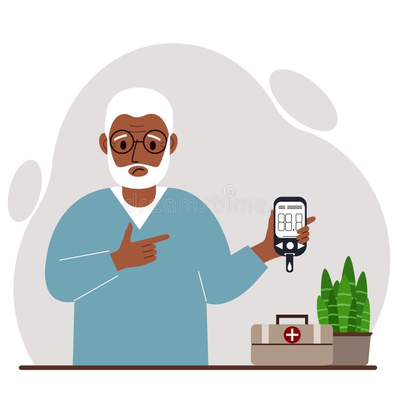 Elderly Diabetic Stock Illustrations – 118 Elderly Diabetic Stock ...