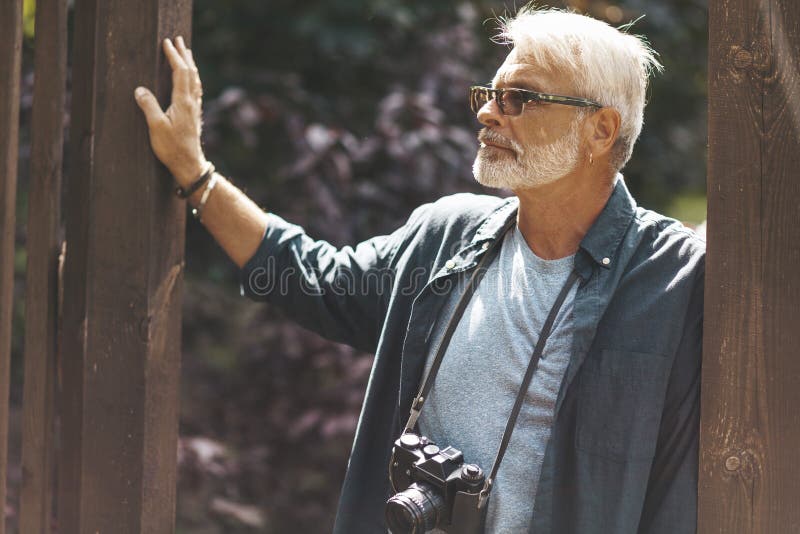 Sad Old Man. Thinking about Your Life Stock Photo - Image of alone ...