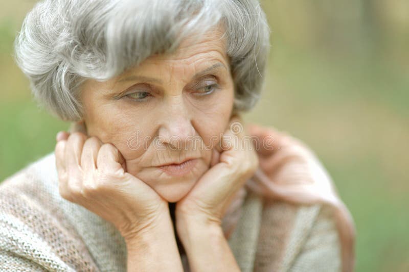 Sad old woman stock image. Image of serious, mature, person - 62886271