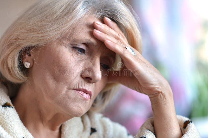 Sad old woman stock image. Image of head, female, feelings - 30174457