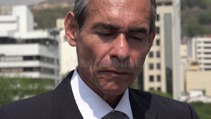 Sad Older Business Man stock photo. Image of emotion - 85010826
