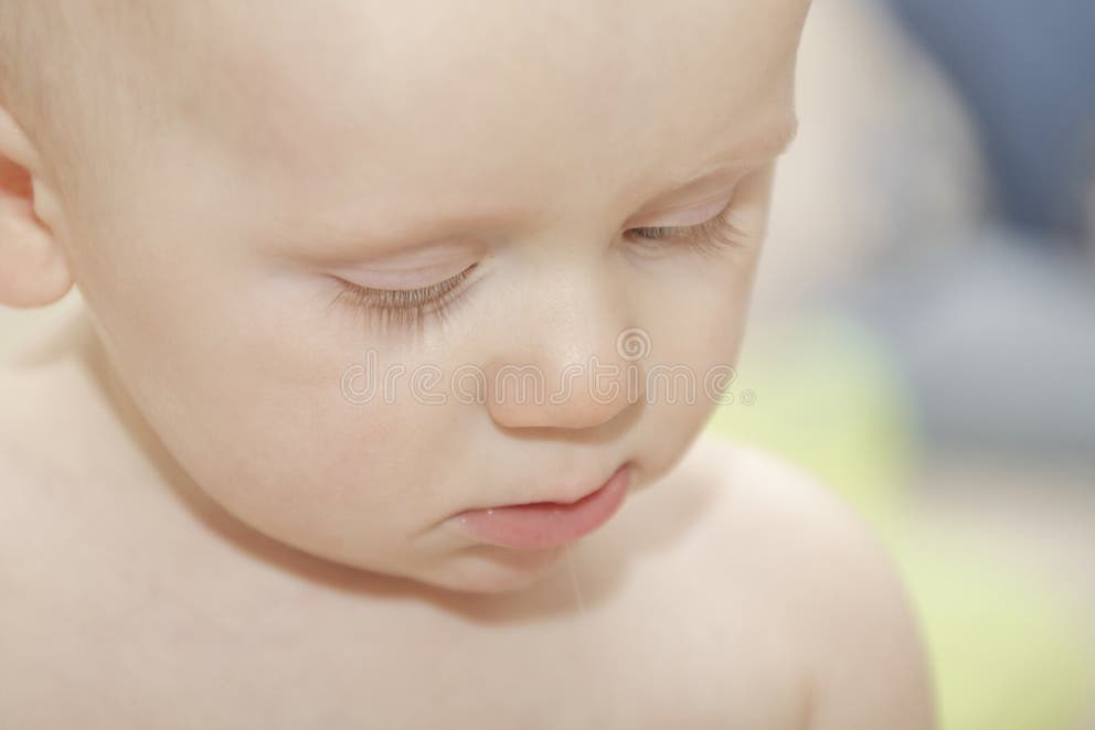 Sad orphan baby stock image. Image of grieving, closeup - 17907957