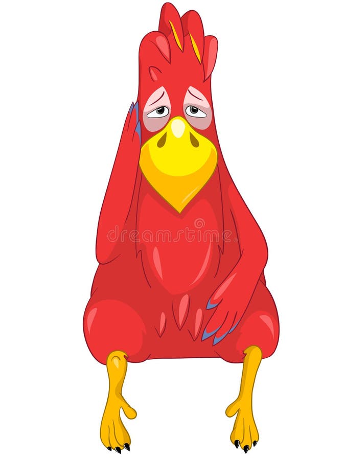 Sad Parrot. stock vector. Illustration of cheerful, cartoon - 24797316