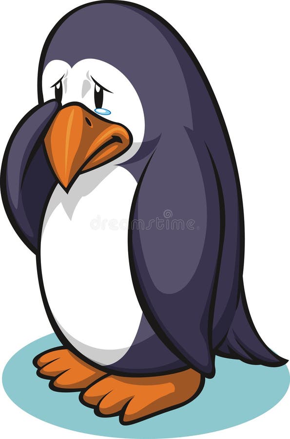 Sad Penguin stock vector. Illustration of emoticon, smiling - 27907762