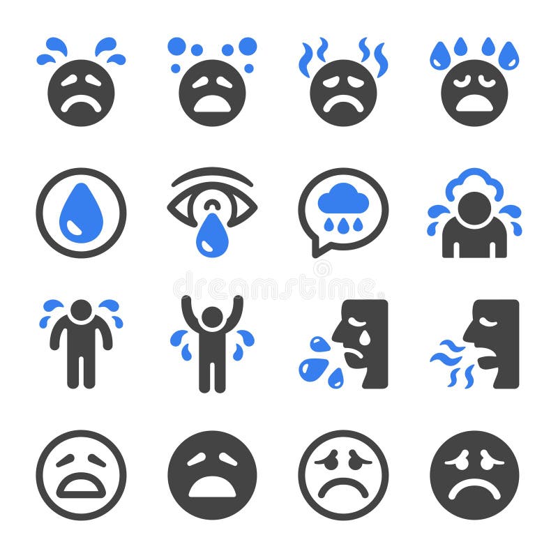 Depressiepictogram vector illustratie. Illustration of onderdrukken ...