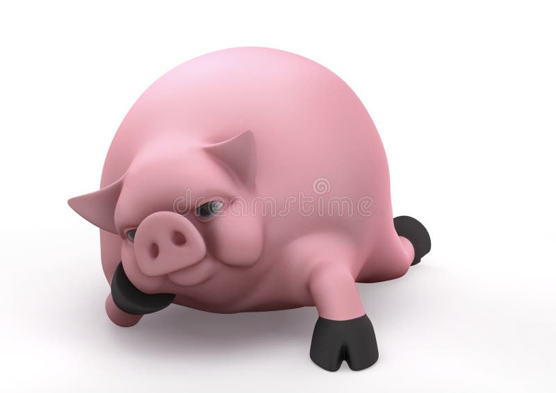 Sad Piggy stock illustration. Illustration of domestic - 11903611
