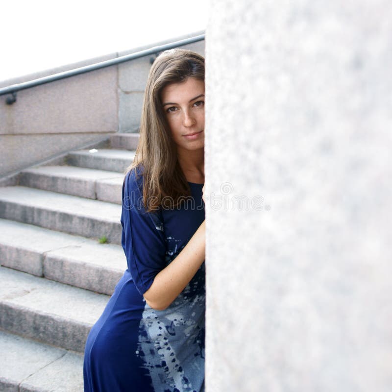 Sad pretty woman stock image. Image of cute, outdoor - 15016595