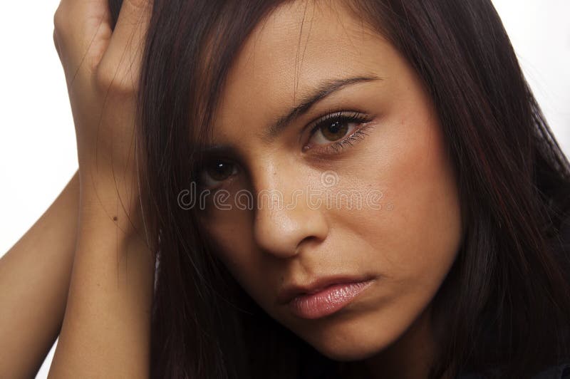 Sad pretty young woman stock photo. Image of mourner - 13354216
