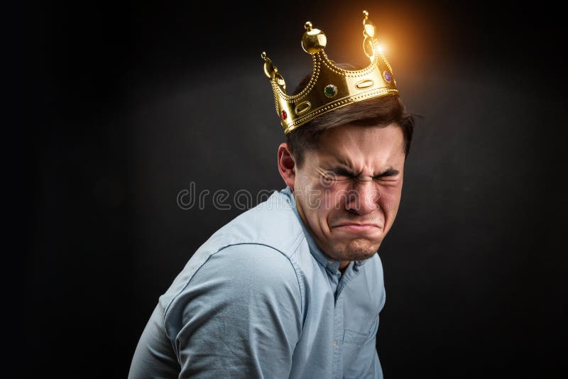 Sad prince stock photo. Image of businessman, majesty - 68930352