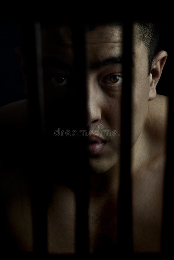 Sad prisoner stock photo. Image of face, portrait, confined - 2264012
