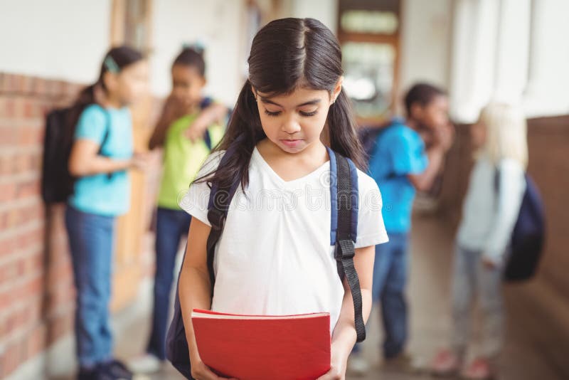 Unhappy Girl Being Bullied in Class Stock Photo - Image of children ...