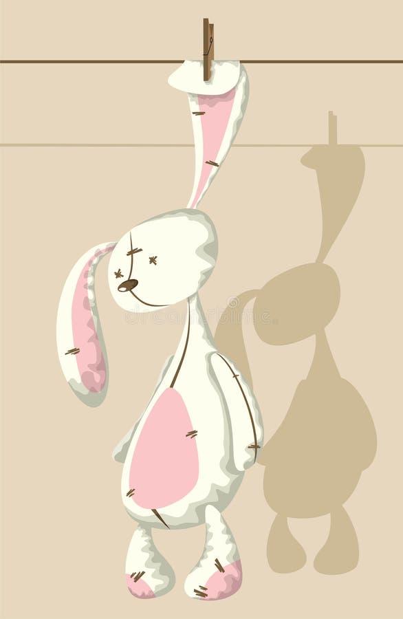 Sad rabbit stock illustration. Illustration of vector - 12774993