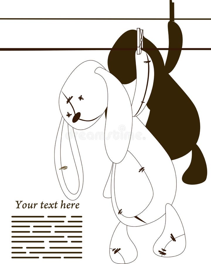Sad rabbit stock illustration. Illustration of cartoon - 12775094