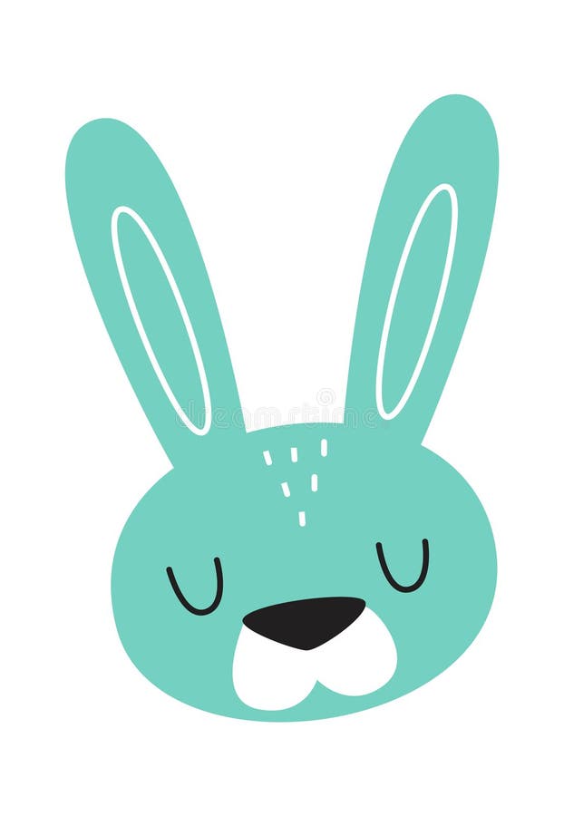 Sad Rabbit Face stock vector. Illustration of isolated - 274045211