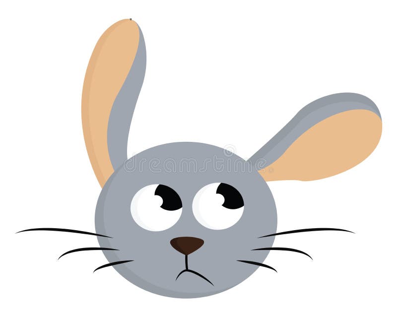 A Sad Rabbit Vector or Color Illustration Stock Vector - Illustration ...