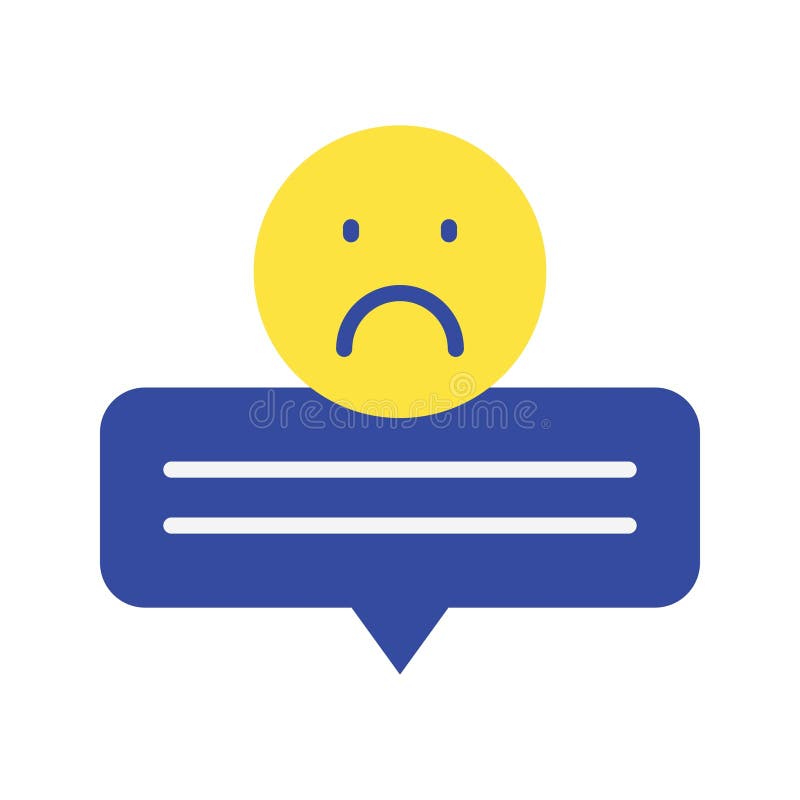 Sad Review Icon Image. stock vector. Illustration of emotion - 284246412