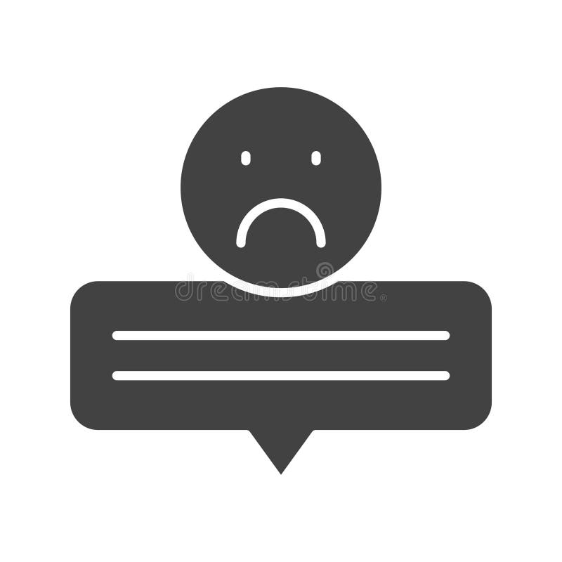 Sad Review Icon Image. stock vector. Illustration of angry - 282903900