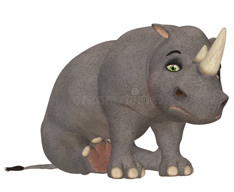 Sad Rhino stock illustration. Illustration of rain, distressed - 43353811