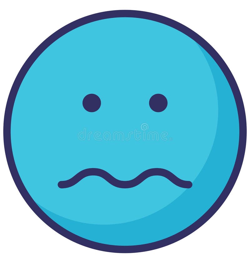 Blue Frowny Face