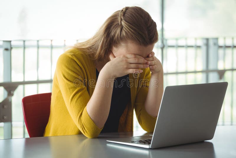 Schoolgirl with Laptop. stock photo. Image of concentration - 13674696