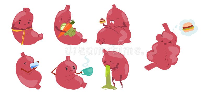 Sad Sick Cry and Healthy Strong Happy Smiling Cute Stomach Character ... Sad Sick Cry and Healthy Strong Happy Smiling Cute Stomach Character ...