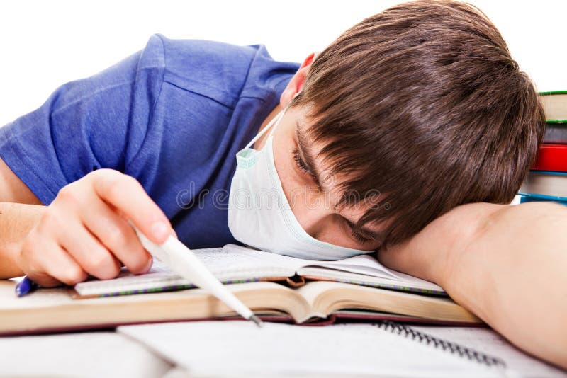 Student with a Flu stock photo. Image of cute, painful - 108238122