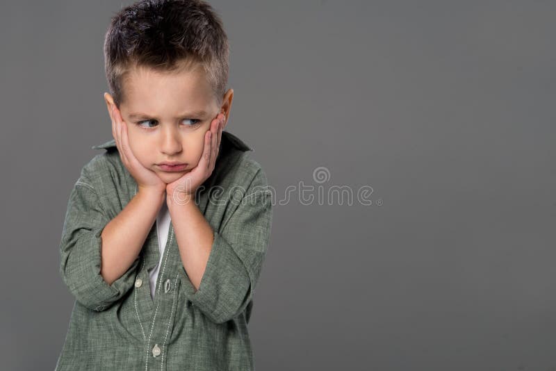 Sad small boy stock photo. Image of symbol, negative - 67095986