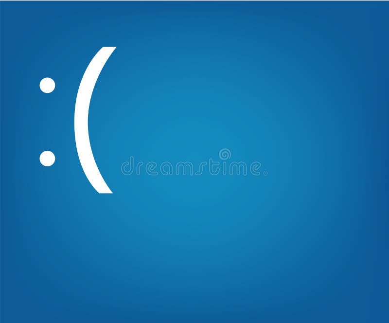 Computer Blue Screen of Death Stock Vector - Illustration of code ...