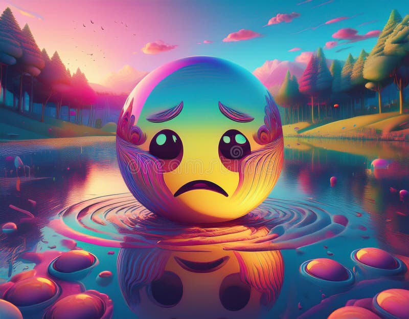 Sad Smile Emoji Face Looking Frustrated Stock Image - Image of sadness ...