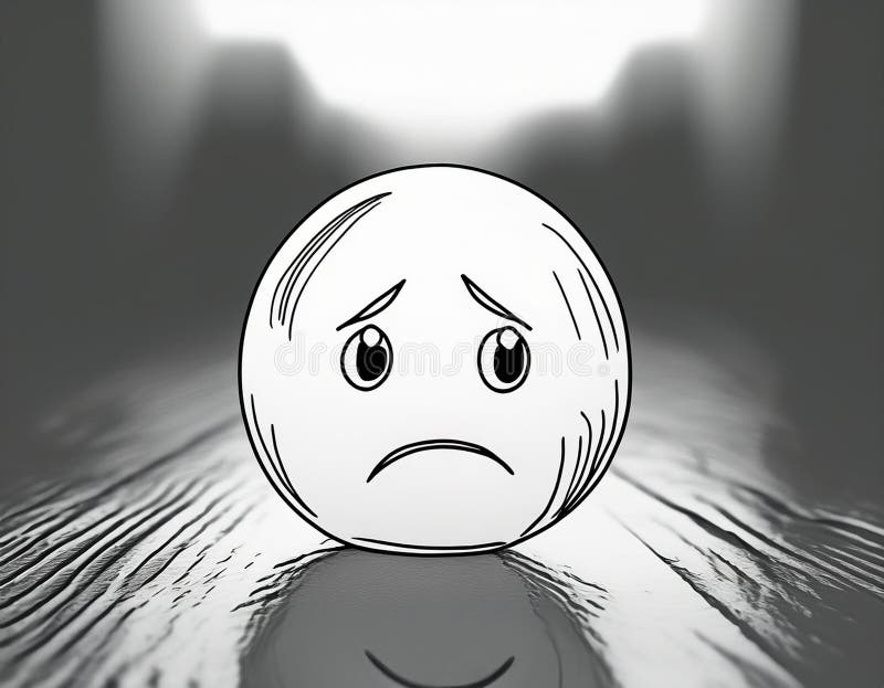 Sad Smile Emoji Face Looking Frustrated Stock Illustration ...