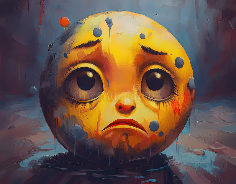 Sad Smile Emoji Face Looking Frustrated Stock Photo - Image of offended ...