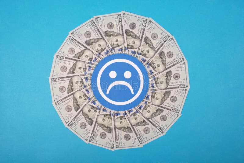 Sad Smile Faces on Mandala Kaleidoscope from Money Stock Photo - Image ...