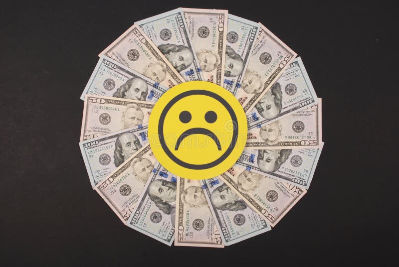 Sad Smile Faces on Mandala Kaleidoscope from Money Stock Photo - Image ...