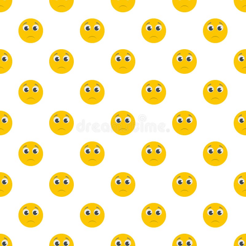 Sad smile pattern seamless stock illustration. Illustration of emotion ...