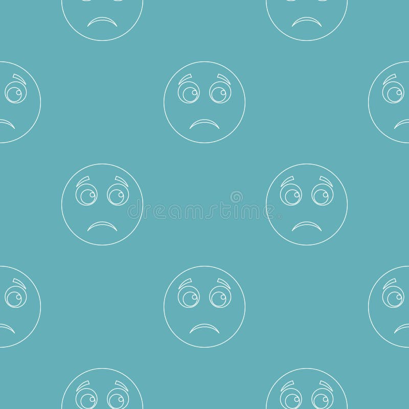 Sad smile pattern seamless stock illustration. Illustration of design ...
