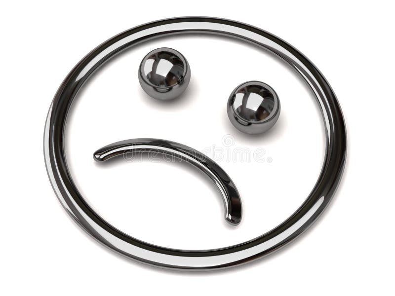 Sad smiley stock illustration. Illustration of head, computer - 15995325