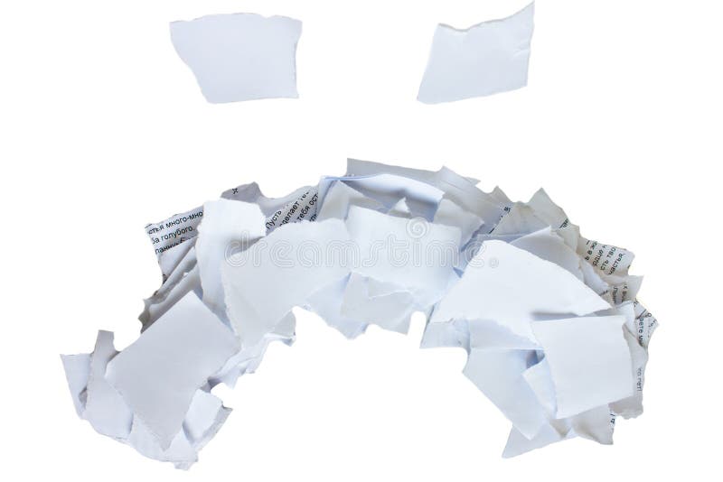 Sad smiley from paper stock image. Image of design, path - 25887273