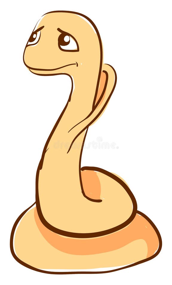 Sad Snake, Illustration, Vector Stock Vector - Illustration of wildlife ...