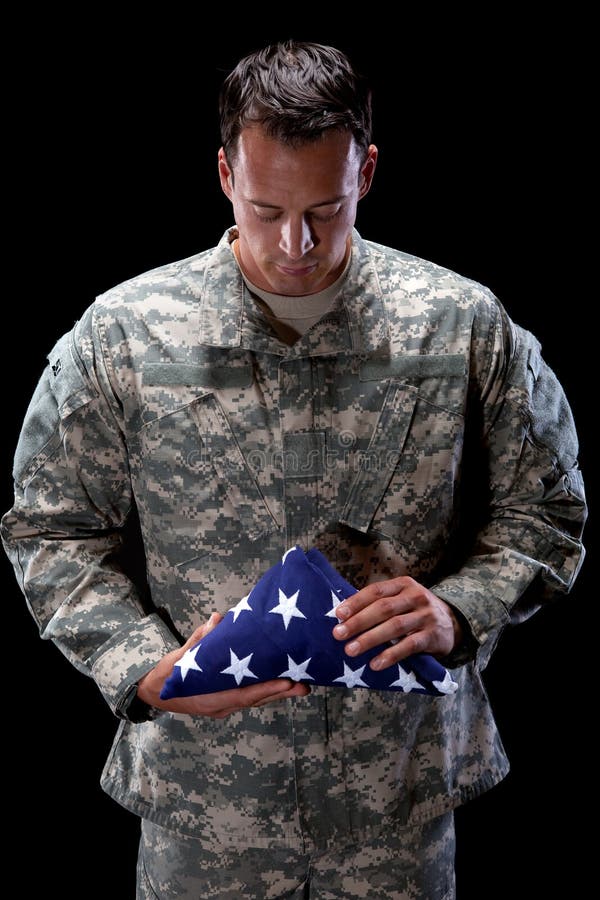 Flag Patch on Iraq War Soldier Uniform Stock Photo - Image of patch ...