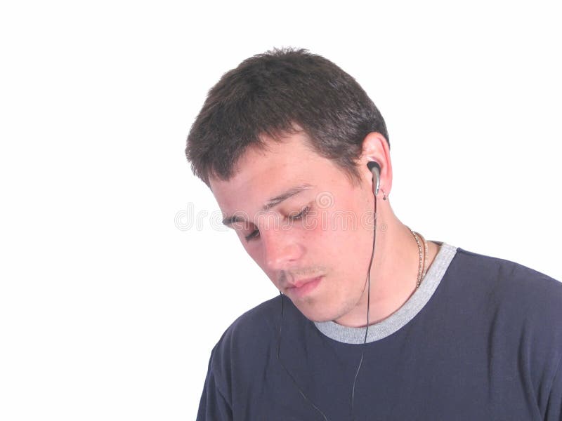 Sad Song stock image. Image of handsome, youth, cute, headphones - 124279
